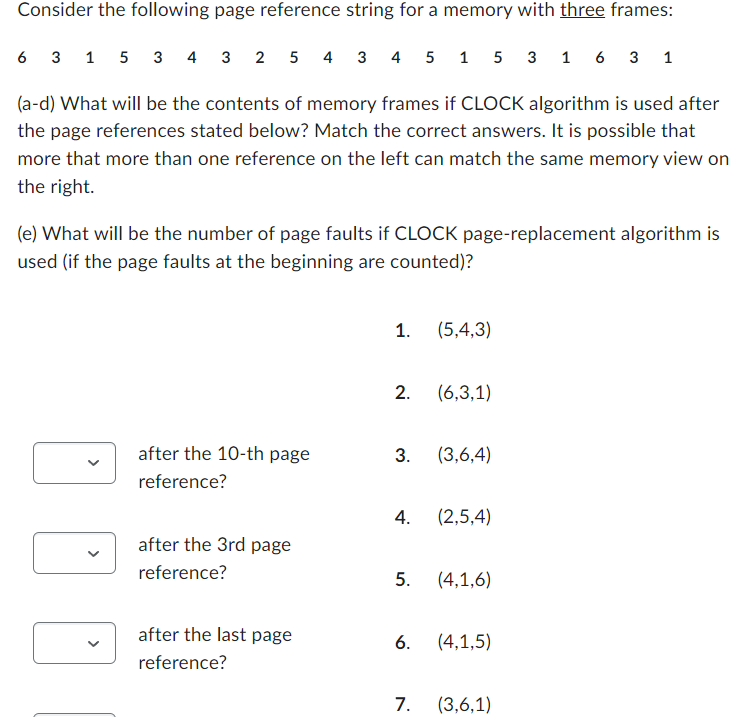 Solved Consider the following page reference string for a | Chegg.com