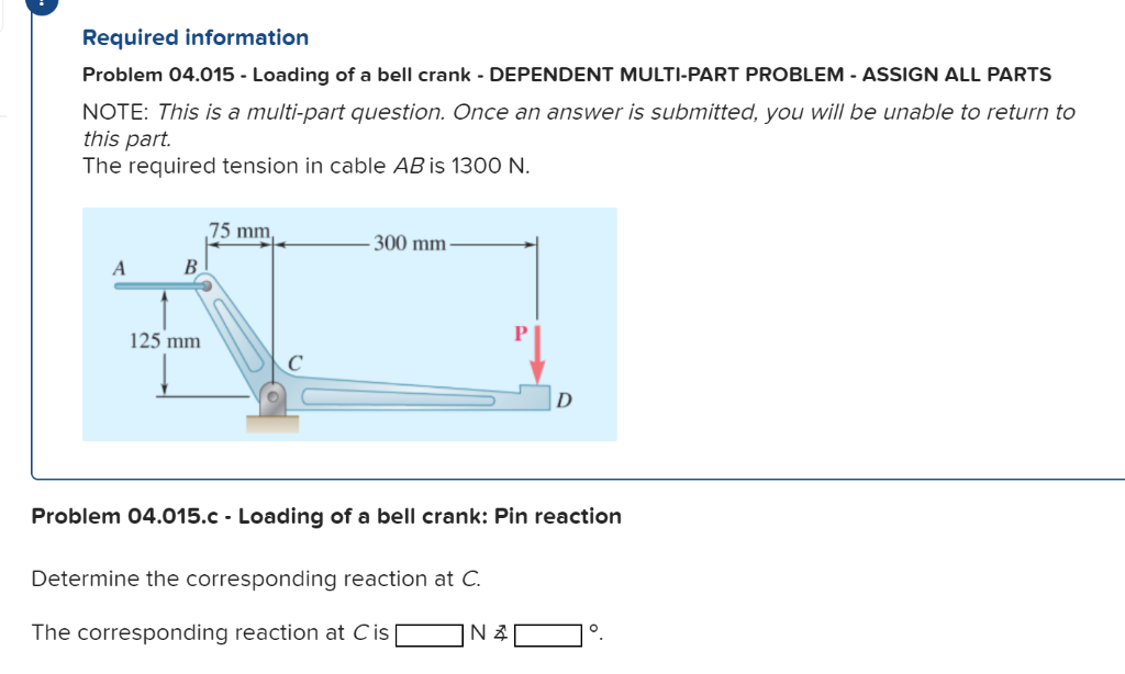 Solved Required information Problem 04.015 - Loading of a | Chegg.com