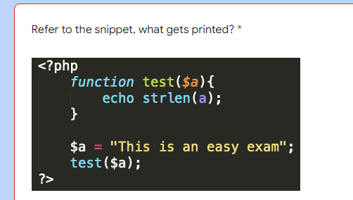 Solved Refer to the snippet, what gets printed?* | Chegg.com
