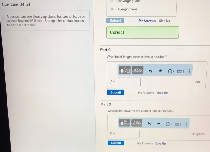 Solved A person can see clearly up close, but cannot focus | Chegg.com