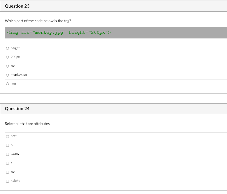 Solved Question 15 Which of the following code snippets has | Chegg.com