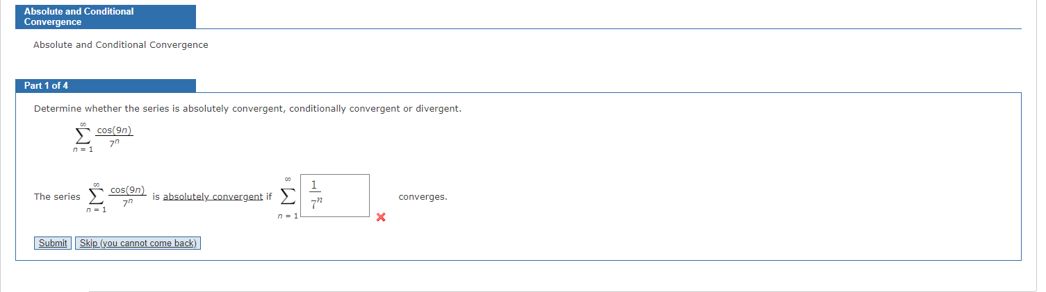 Solved Absolute and Conditional Convergence Absolute and | Chegg.com Solved Absolute and Conditional Convergence Absolute and | Chegg.com