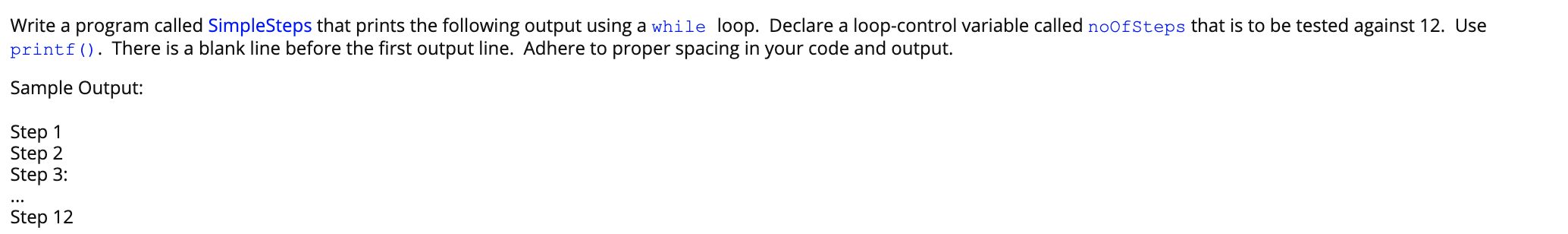 Solved Write a program called SimpleSteps that prints the | Chegg.com