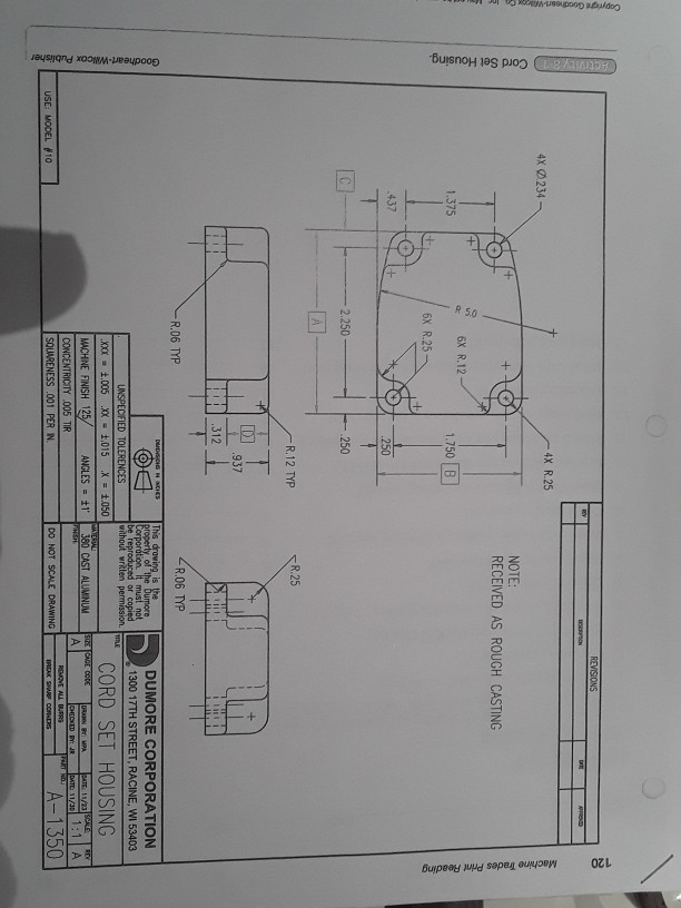 Solved Machine Trades Print Reading 120 Activity & 1 Cord | Chegg.com