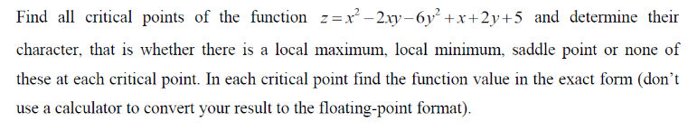 Solved Find all critical points of the function | Chegg.com