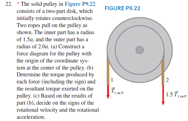 Solved This is College Physics-Rotational Motion.Part(c), | Chegg.com