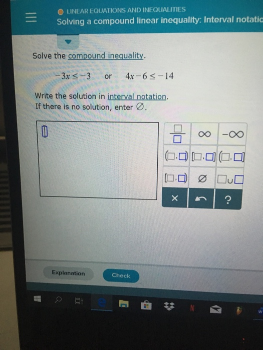 Solved LINEAR EQUATIONS AND INEQUALITIES Solving a compound | Chegg.com