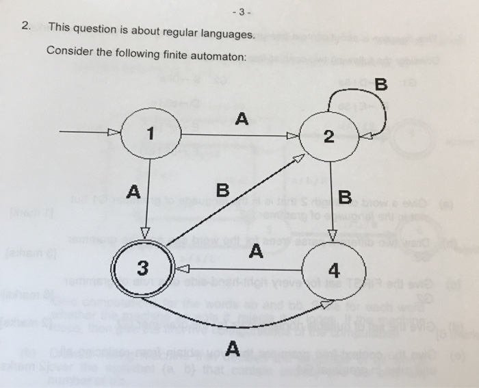 Solved 2. This question is about regular languages. Consider | Chegg.com