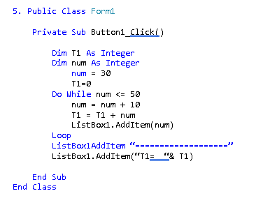 Solved Public Class Forml Priwate Sub Button1_click() Dim T1 | Chegg.com