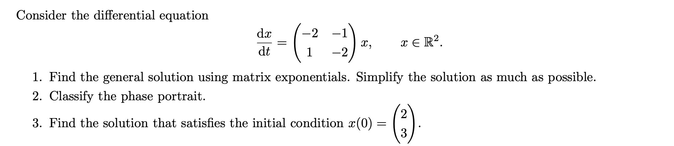 Solved Consider the differential equation | Chegg.com
