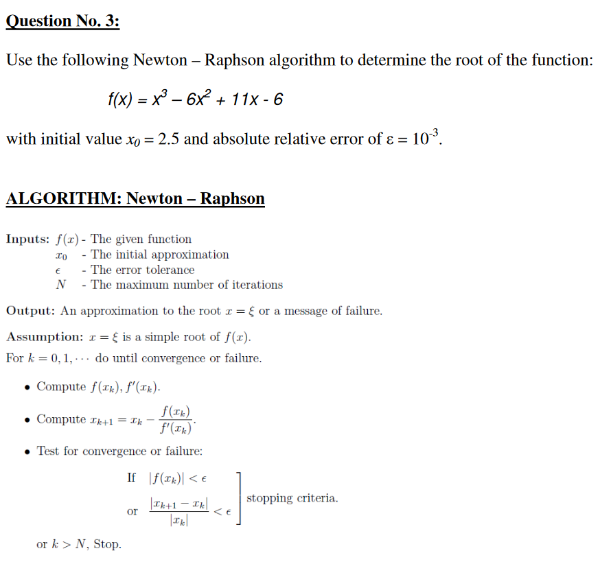 Solved 'Root Finding Methods' Questions. Can you solve "ALL" | Chegg.com