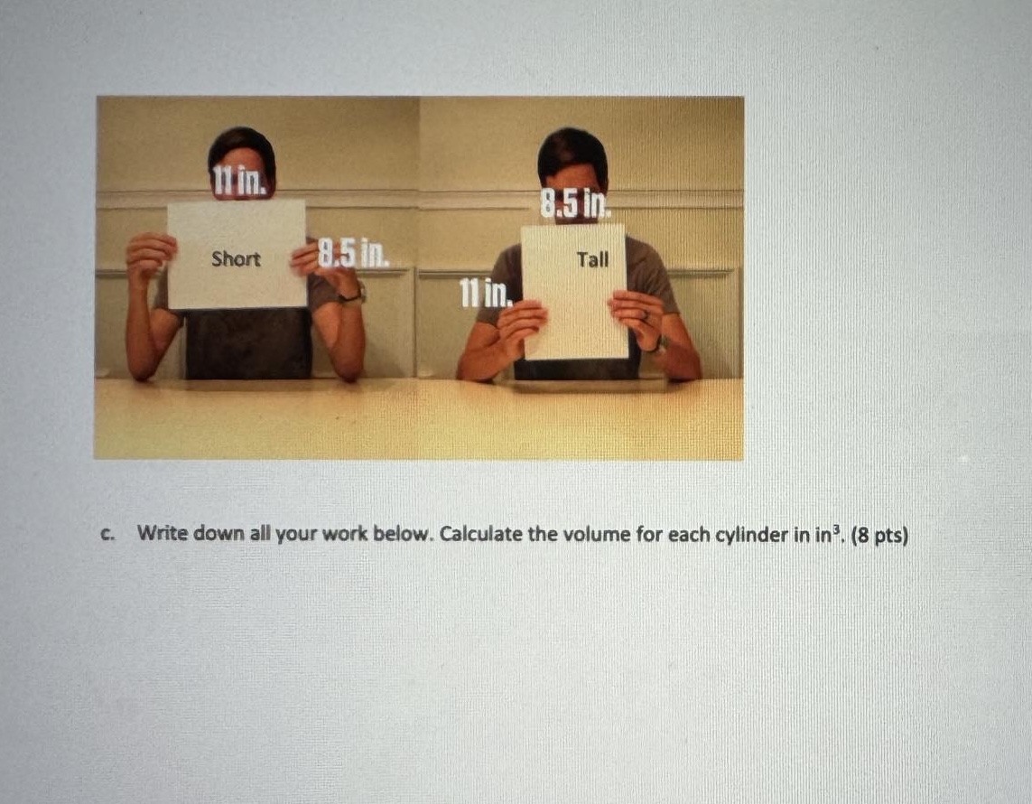 Solved c. ﻿Write down all your work below. Calculate the | Chegg.com