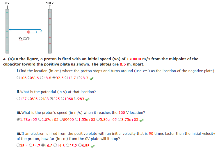 Solved (a)In the figure, a proton is fired with an initial | Chegg.com