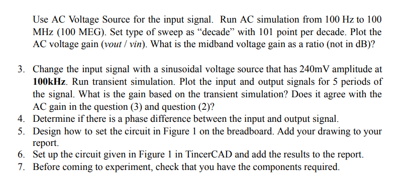 Solved 4Simulation Set up the circuit given in Figure 1 in | Chegg.com