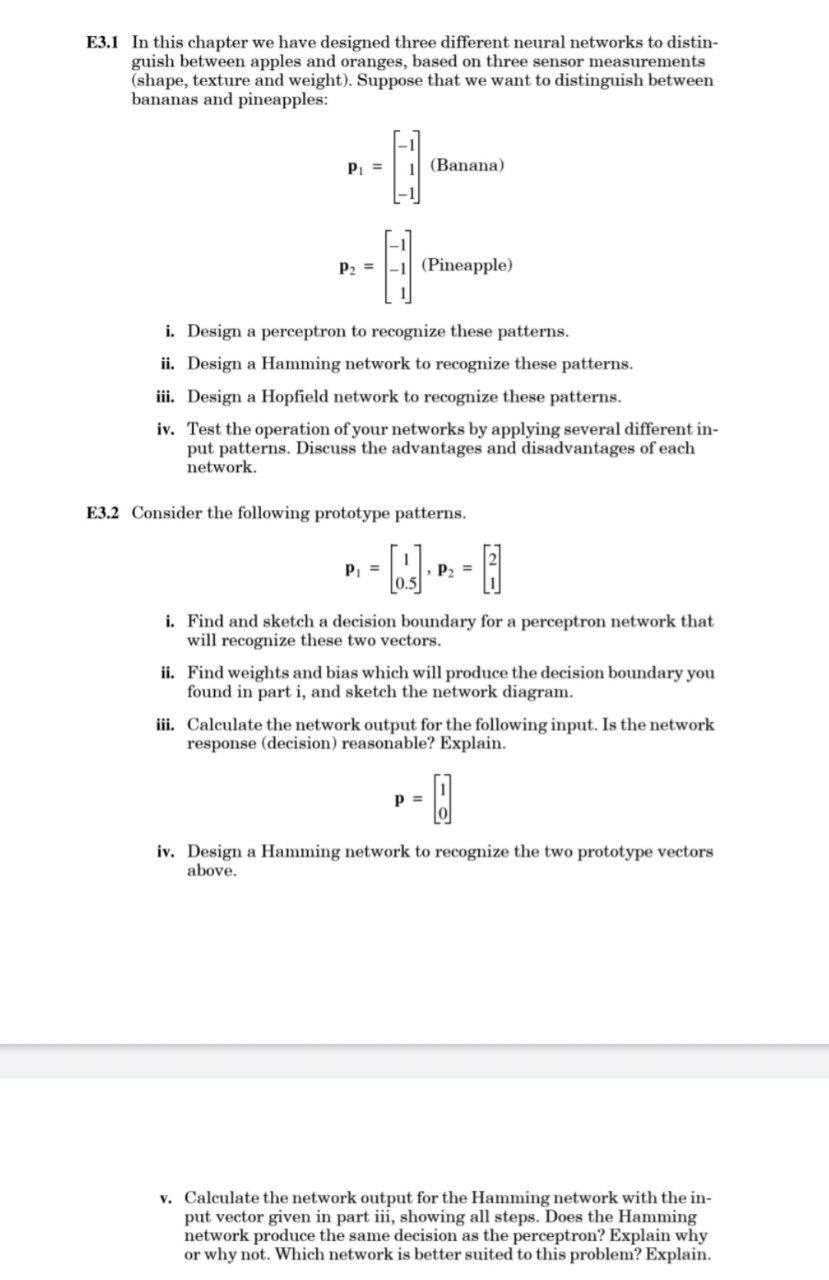 Solved E3.1 In this chapter we have designed three different | Chegg.com