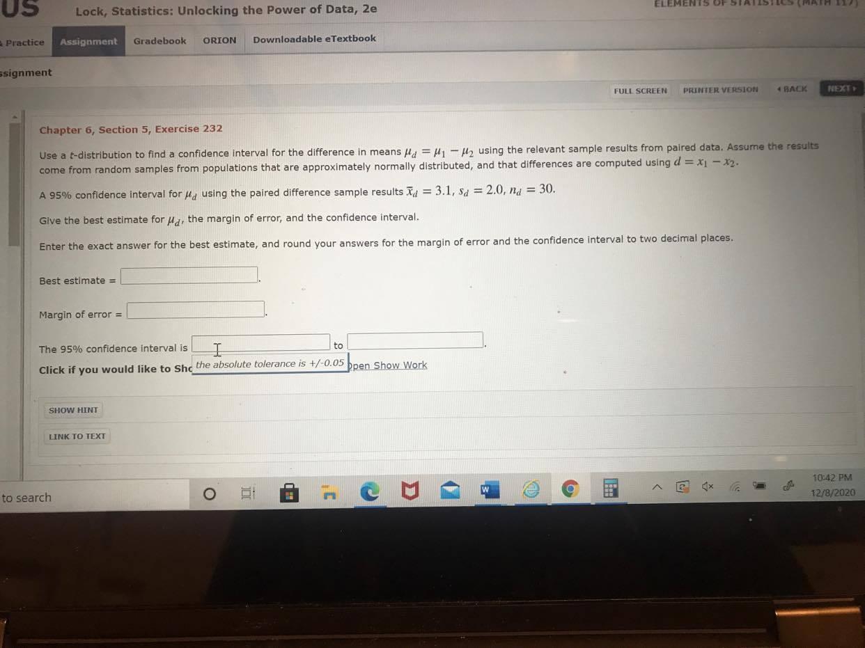 Solved ELEMENTS OF SIA US Lock, Statistics: Unlocking the | Chegg.com