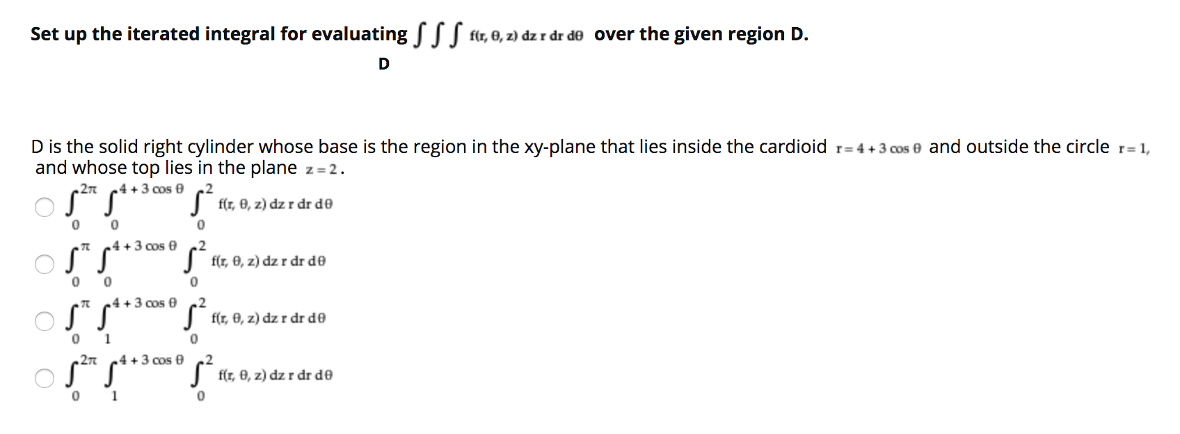 Solved Set up the iterated integral for evaluating SSS ftr, | Chegg.com