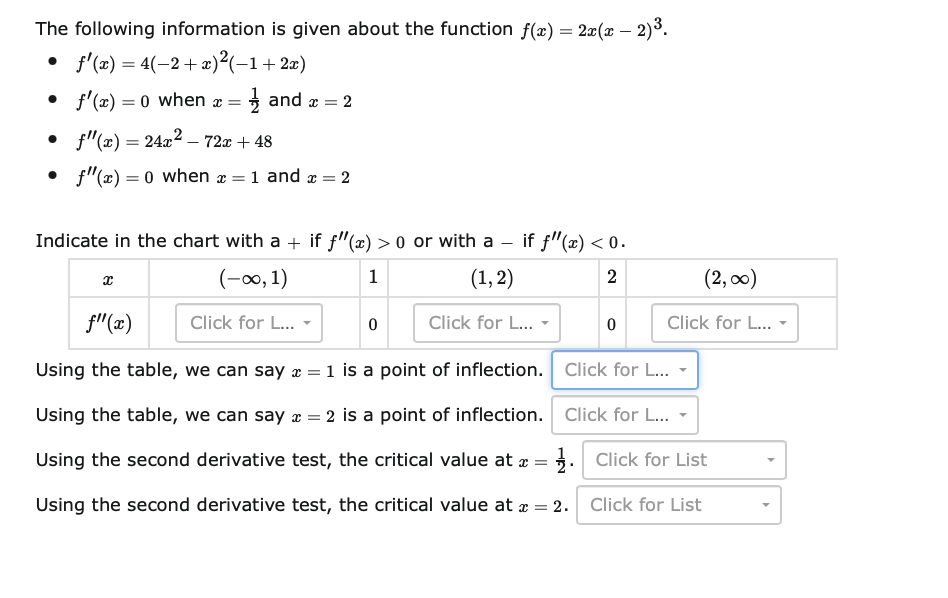 Solved The following information is given about the function | Chegg.com