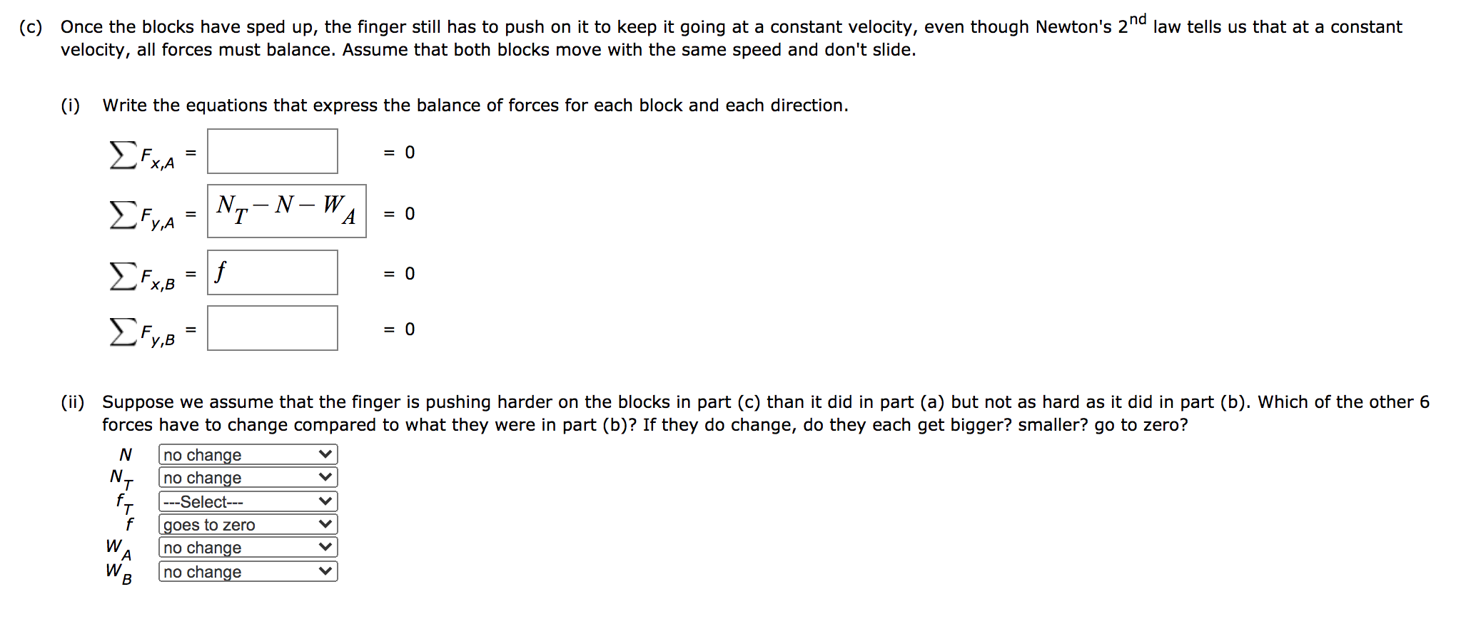 Solved Pushing a Block On a Block - Symbols A heavy block, | Chegg.com