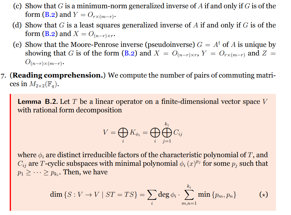 Solved 6. (Characterization of Generalized Inverse) Suppose | Chegg.com