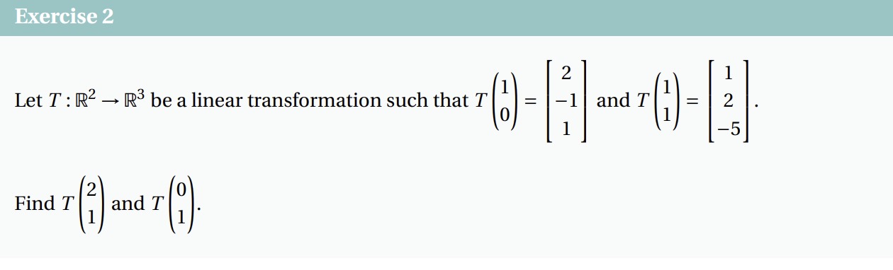 Solved Let T:R2→R3 be a linear transformation such that | Chegg.com