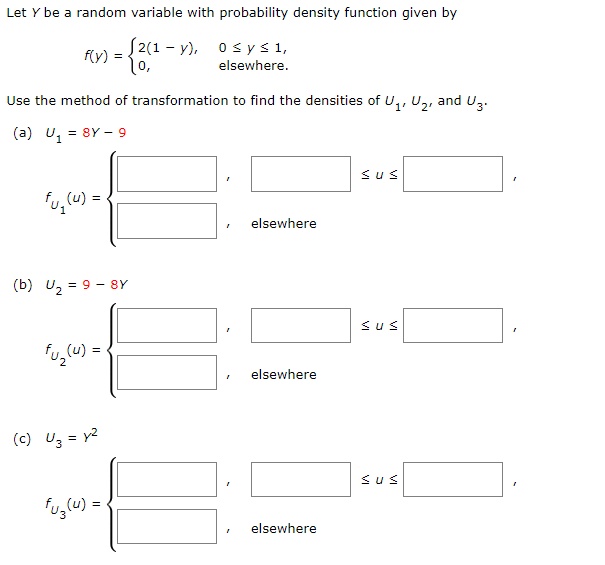 Solved Let Y be a random variable with probability density | Chegg.com