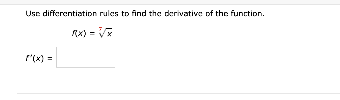 Solved Use differentiation rules to find the derivative of | Chegg.com