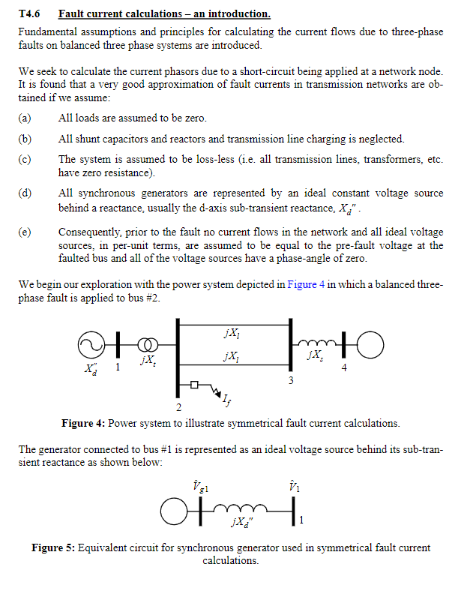 Solved T4.6 Fault current calculations - an introduction. | Chegg.com