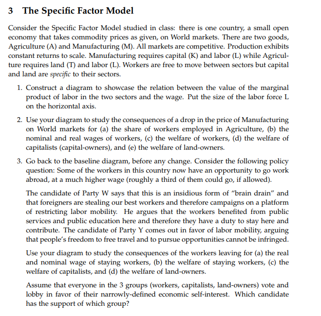 3 The Specific Factor Model Consider the Specific | Chegg.com