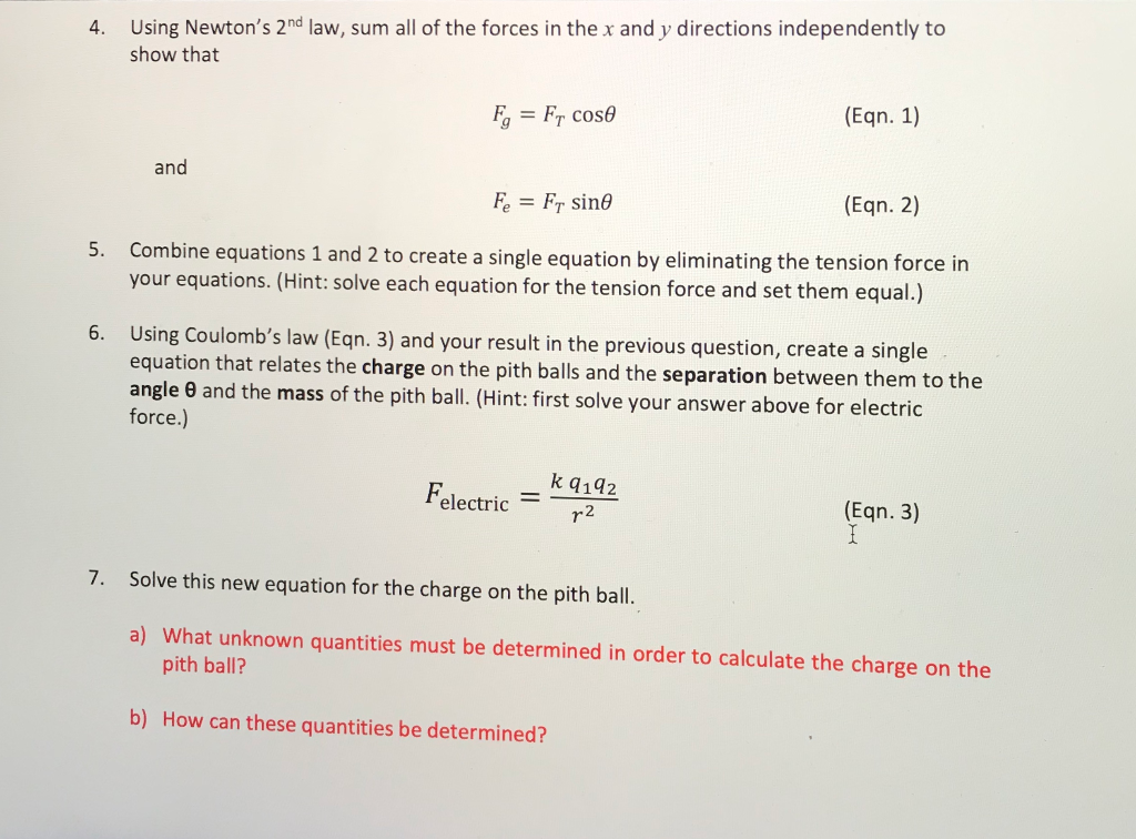 Solved 4. Using Newton's 2nd law, sum all of the forces in | Chegg.com
