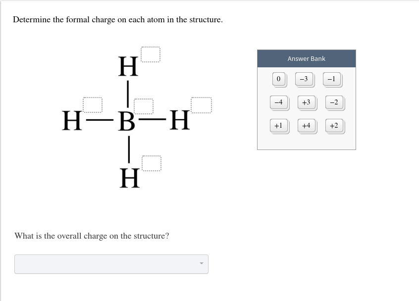Solved Determine the formal charge on each atom in the | Chegg.com