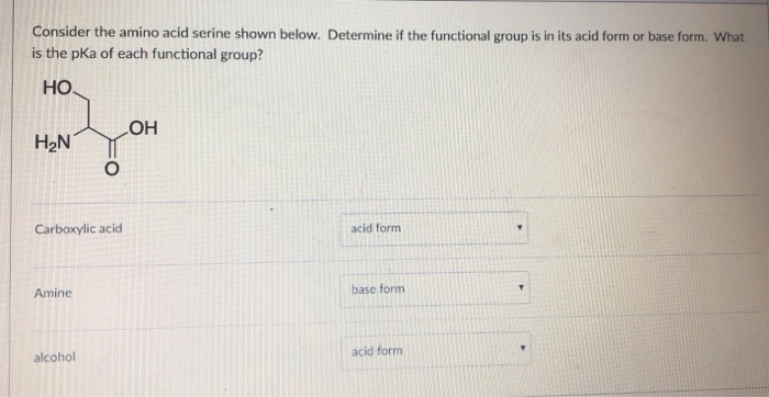 Solved Consider the amino acid serine shown below. Determine | Chegg.com