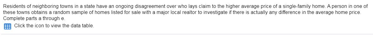 Solved Residents of neighboring towns in a state have an | Chegg.com