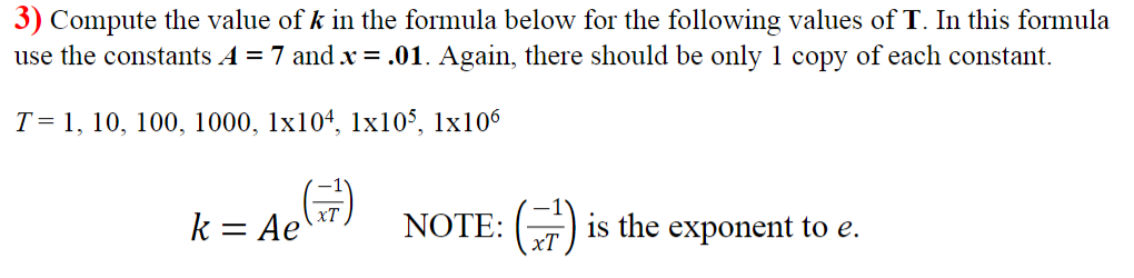 Solved 2) Compute the value of A in the following formula | Chegg.com