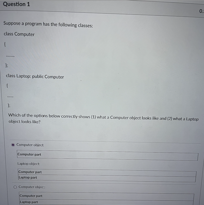 Which of the options below correctly shows (1) what a | Chegg.com