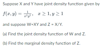 Solved Suppose X and Y have joint density function given by | Chegg.com