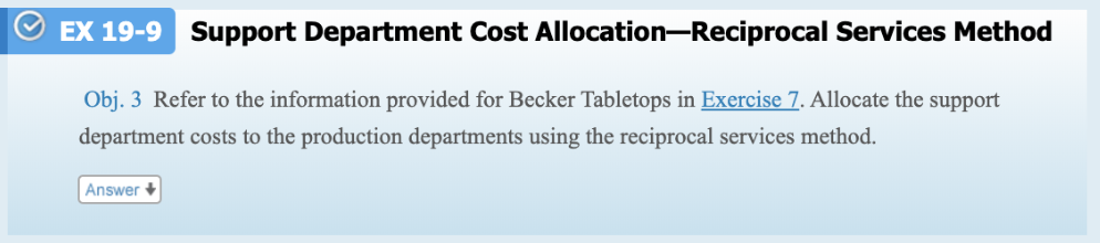 Solved EX 19-7 Support Department Cost Allocation Direct | Chegg.com Solved EX 19-7 Support Department Cost Allocation Direct | Chegg.com