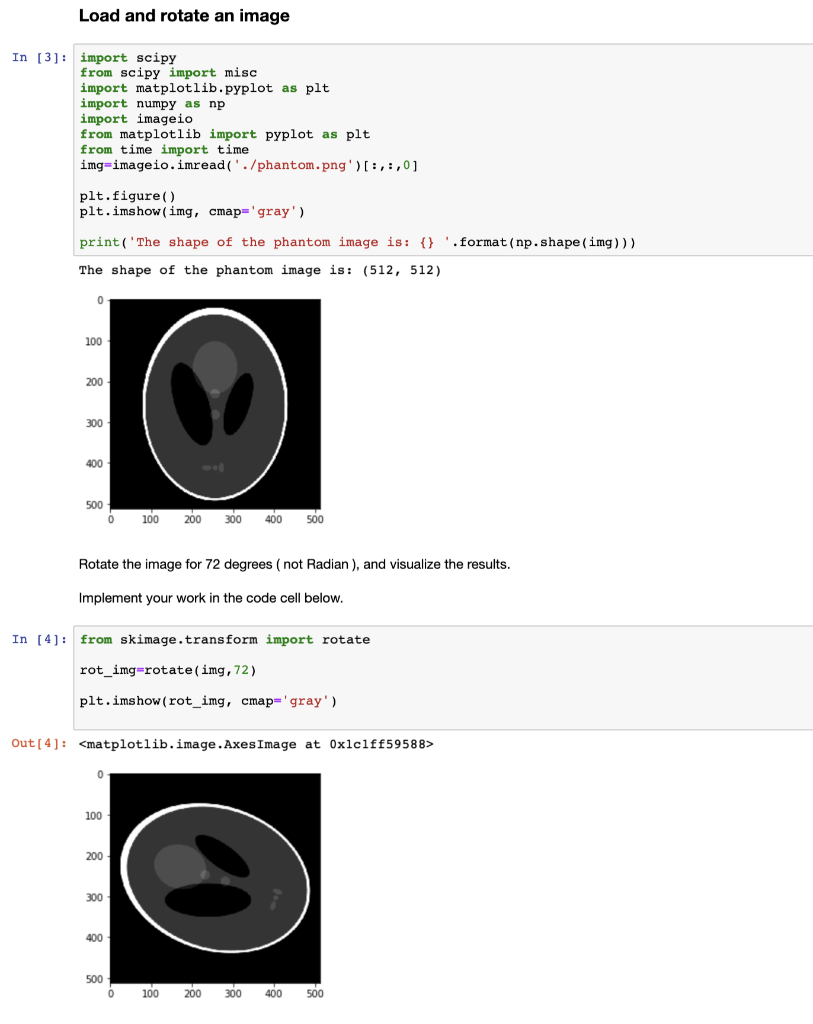 Load and rotate an image In [3]: import scipy from | Chegg.com