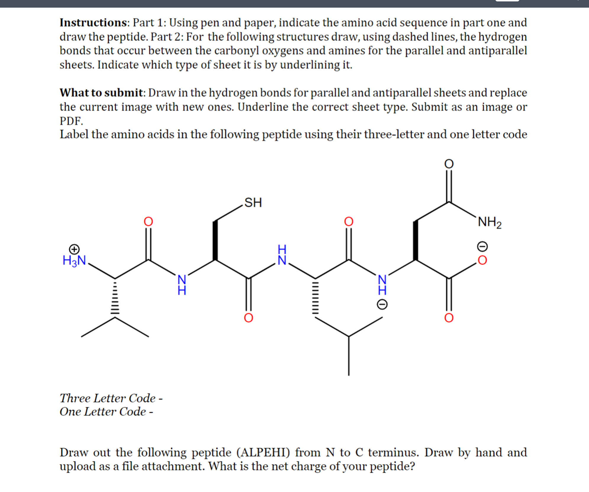 Solved Instructions: Part 1: Using pen and paper, indicate | Chegg.com