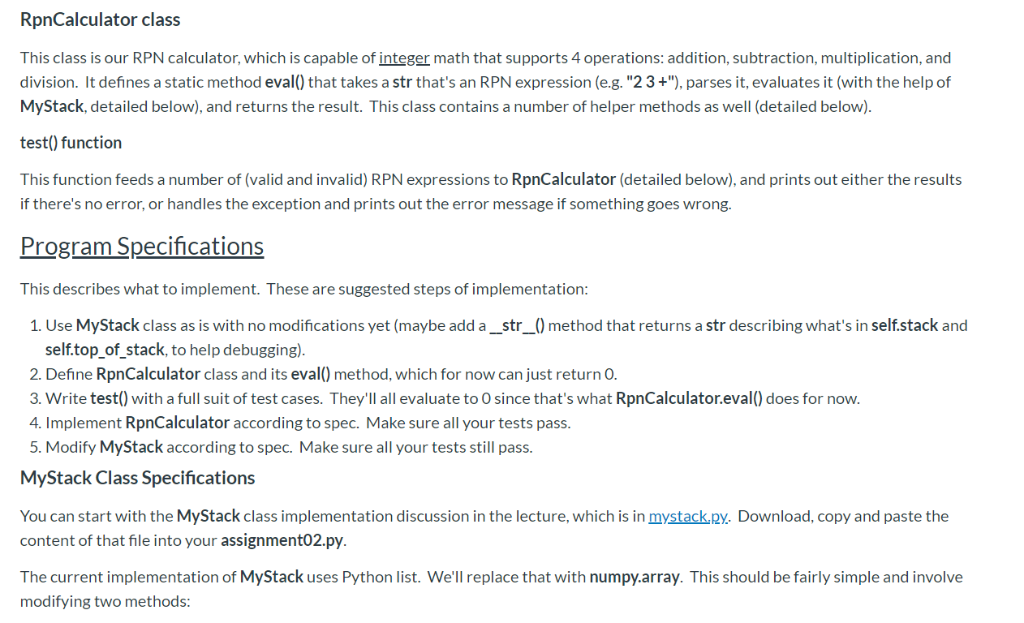 RPN calculator overview postfix notation. This is in | Chegg.com