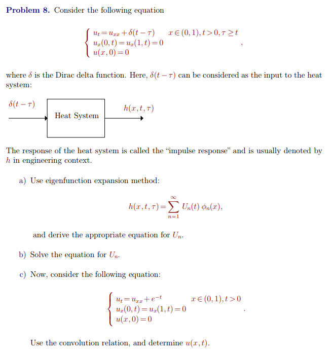Solved Problem 8. ﻿Consider the following | Chegg.com