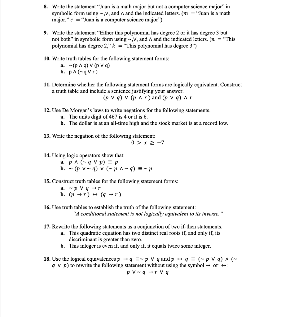 Solved 1 Fill In The Blanks Using A Variable Or Variables 2901