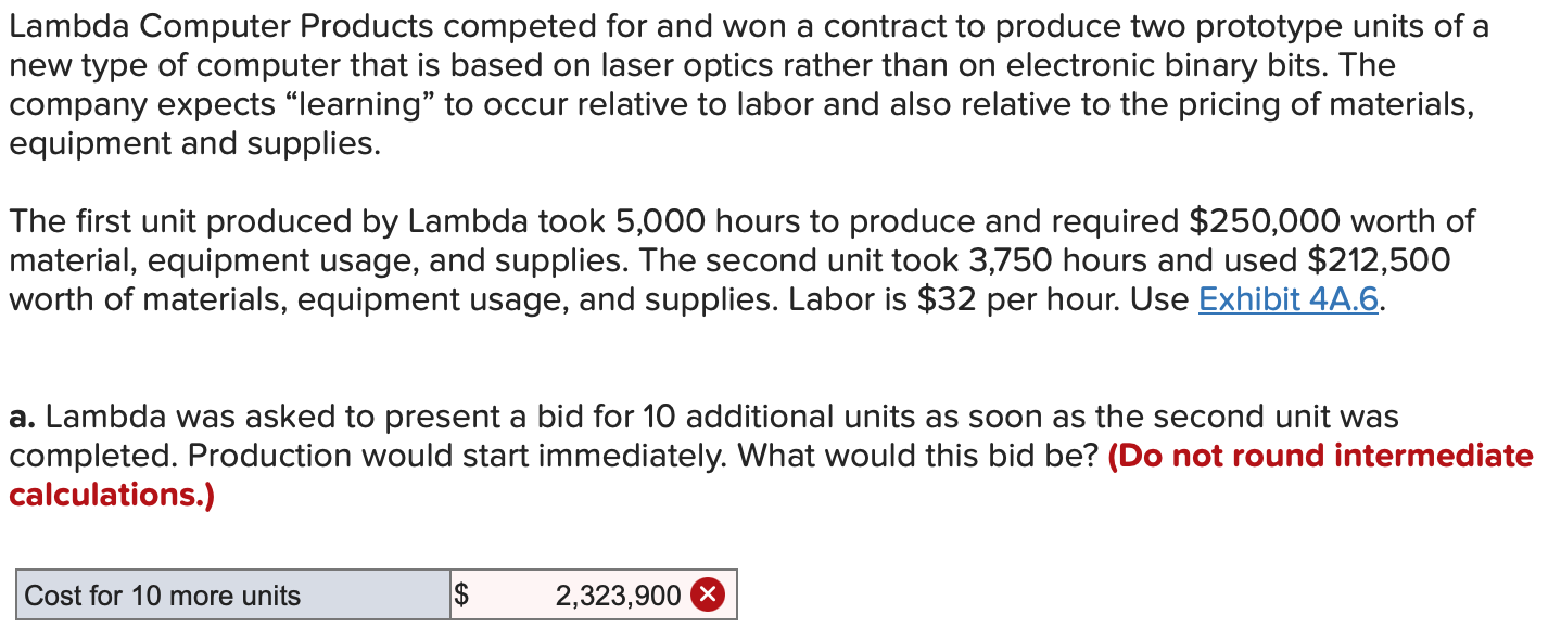 Solved Lambda Computer Products competed for and won a | Chegg.com