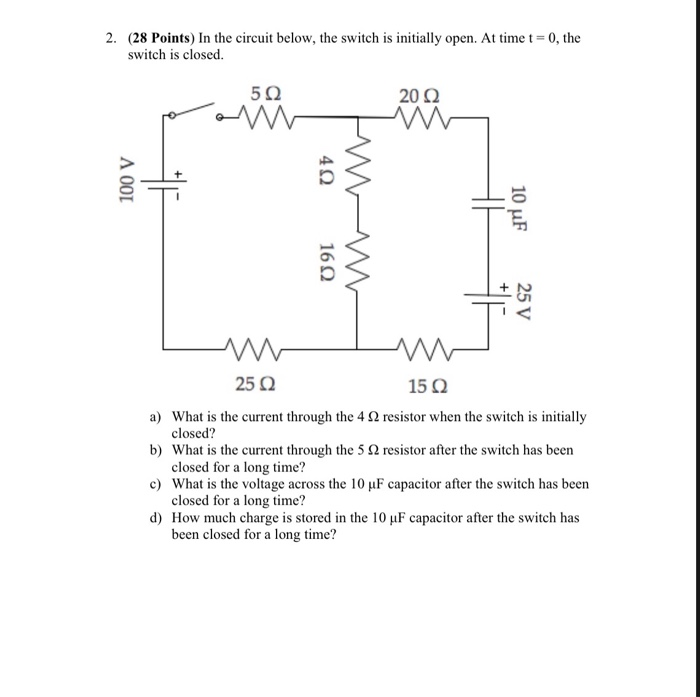 Solved 1. (36 Points) Consider the following circuit: 4 Q 20 | Chegg.com