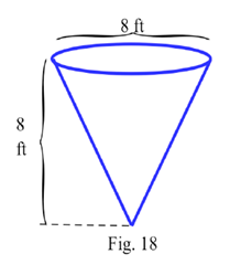 Solved The conical container in Fig. 18 is filled with loose | Chegg.com
