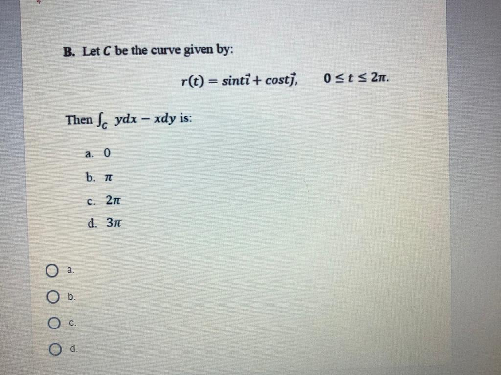 Solved Parts A. and B. are independent. A. Let F = 6xi + 3yj | Chegg.com