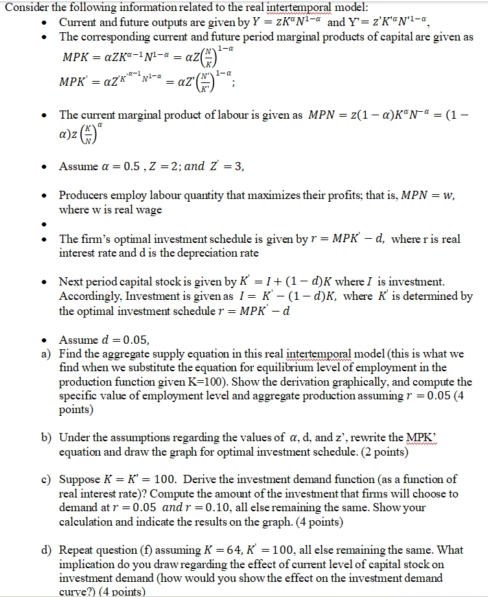 Solved Consider the following information related to the | Chegg.com
