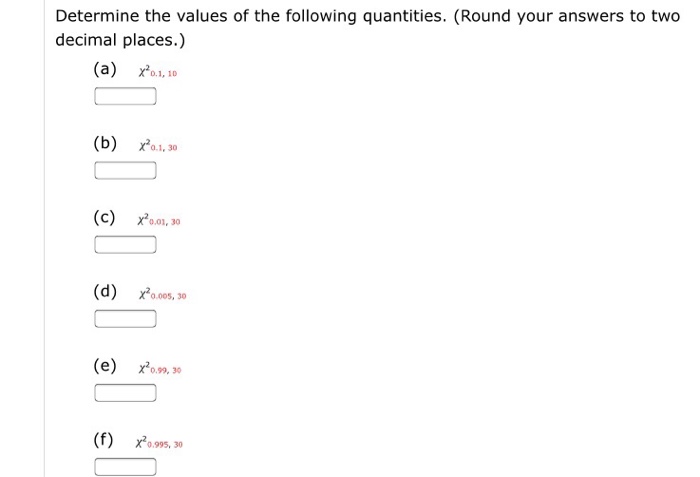 Solved Determine the values of the following quantities. | Chegg.com