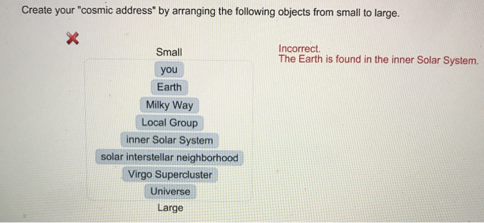 Solved Create your "cosmic address" by arranging the | Chegg.com