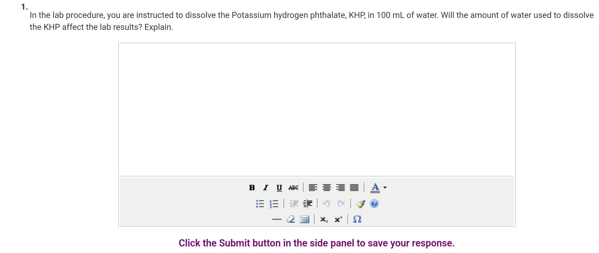 Solved 1. In the lab procedure, you are instructed to | Chegg.com